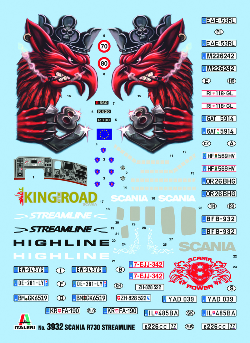 ITALERI - SCANIA R730 STREAMLINE HIGHLINE CAB